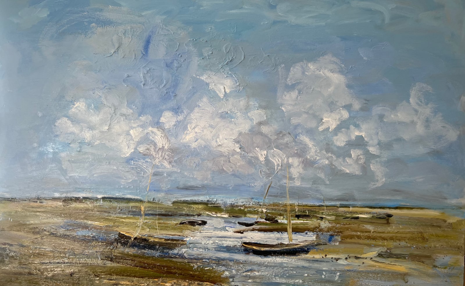 Richard Colson, Clouds over Burnham Overy Staithe (Hungerford Gallery ...