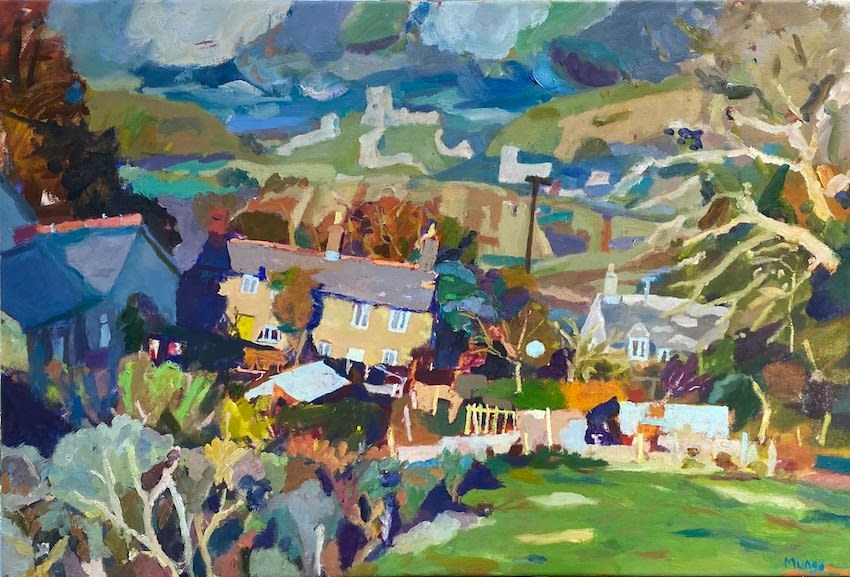 Mungo Powney, The Village, Corfe | David Simon Contemporary