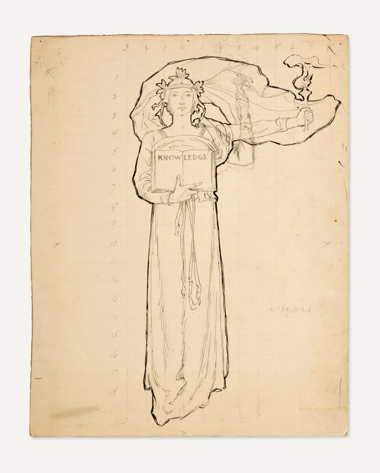 Charles Holloway, Collection of Mural Studies for Chicago Buildings, c ...