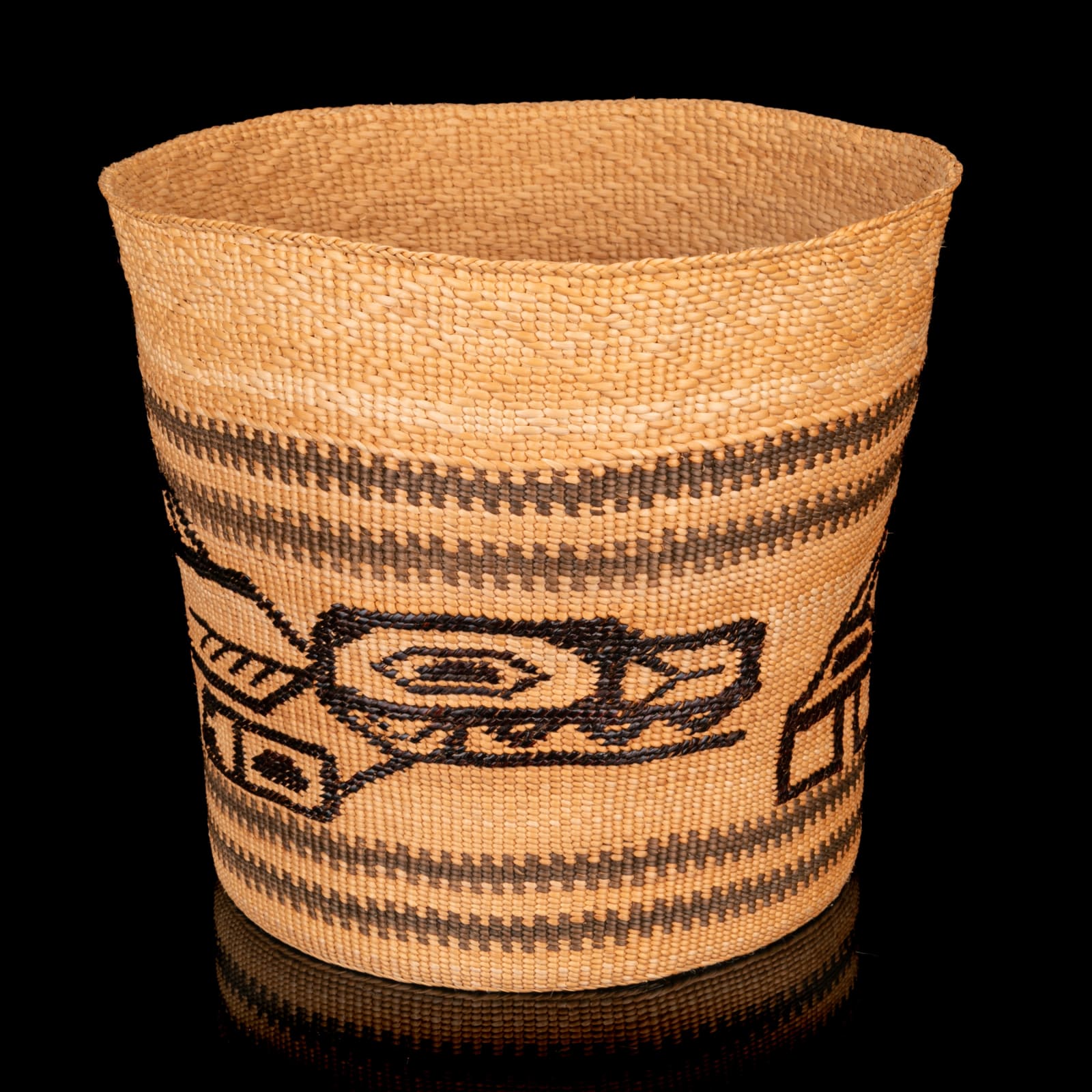 ISABEL RORICK (1955-) HAIDA, OLD MASSET, HAIDA GWAII, Open Basket with ...
