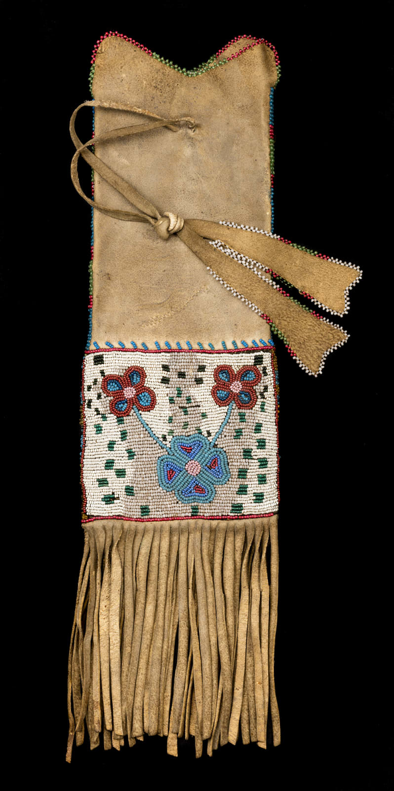 UNIDENTIFIED CREE ARTIST, Beaded Pipe Bag, 19th century | First Arts