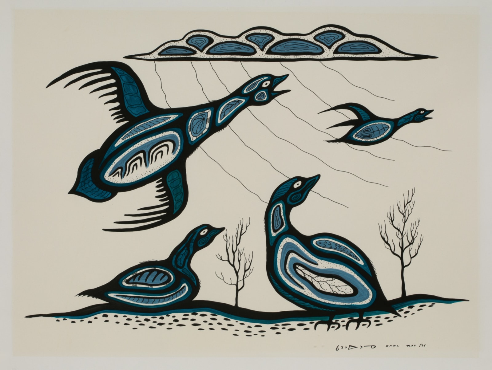 CARL RAY (1943-1978) CREE, Birds Fly South, 1974 | First Arts