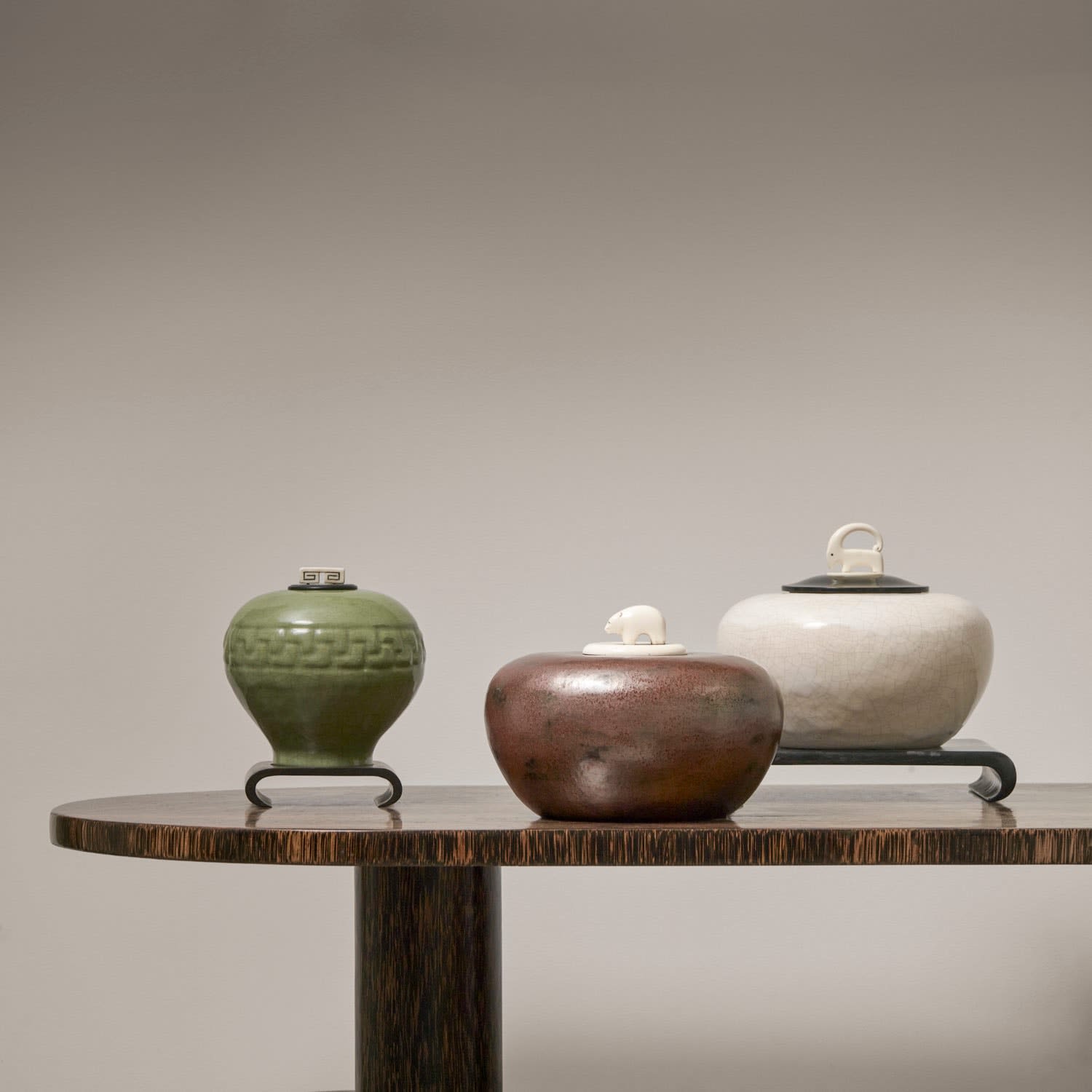 Henri SIMMEN (1880-1963) & Eugenie JUBIN O’KIN (1880-1948), COVERED JAR ...