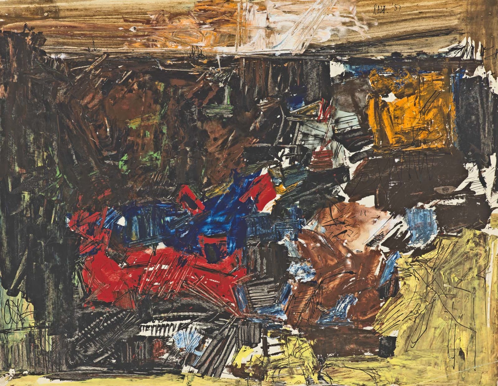 Sayed Haider Raza, Landscape, 1957 | Grosvenor Gallery