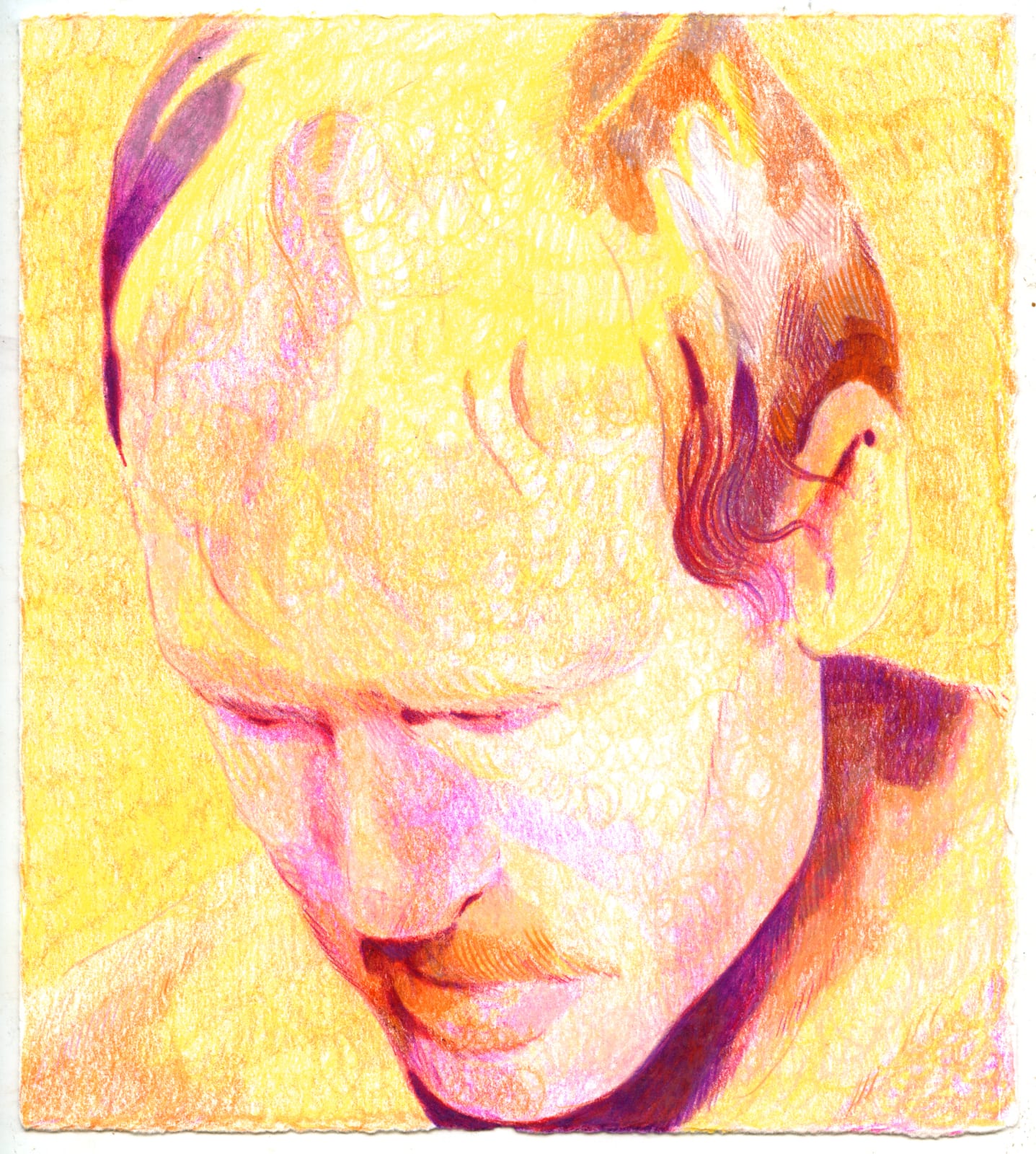 Anthony Cudahy, downward gaze (yellow), 2021 | Hales Gallery