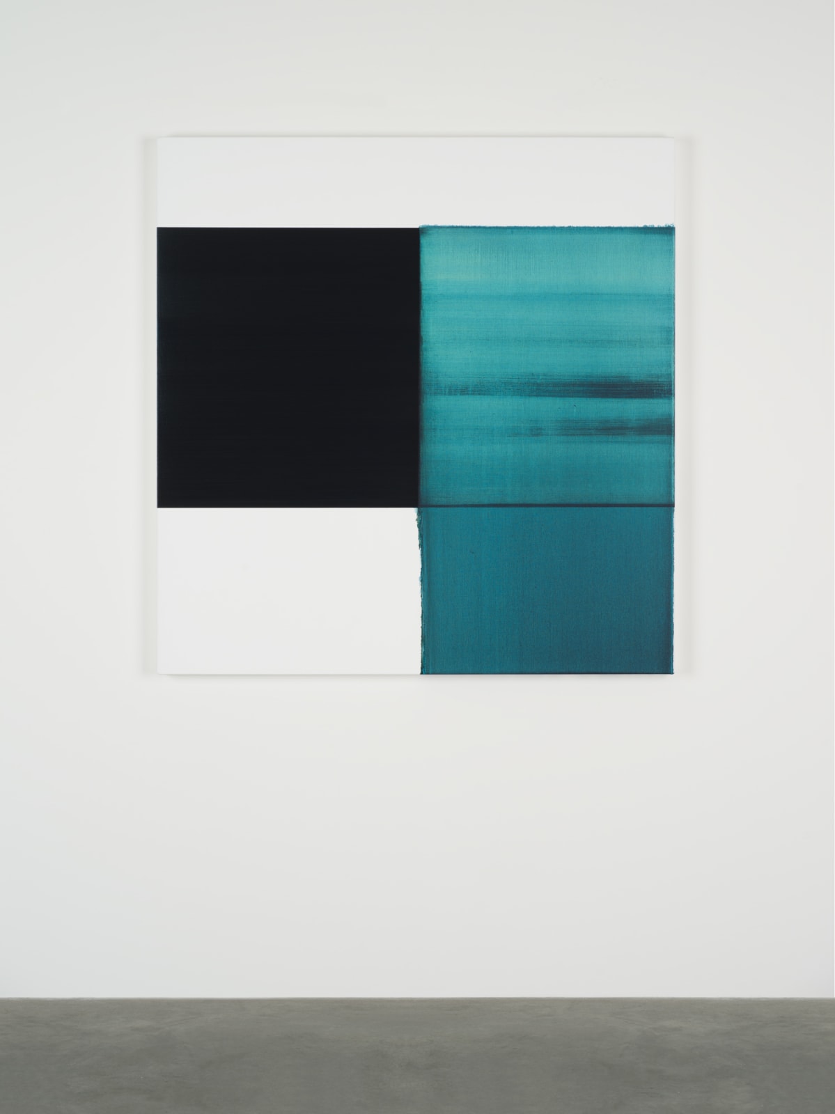 Callum Innes, Exposed Painting Caribbean Turquoise, 2021 | Ingleby Gallery
