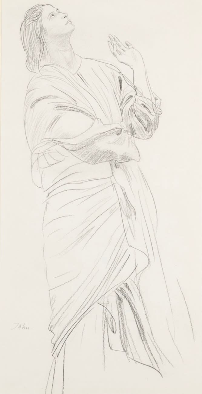 Augustus John, Dorelia Looking Up | Jenna Burlingham Gallery