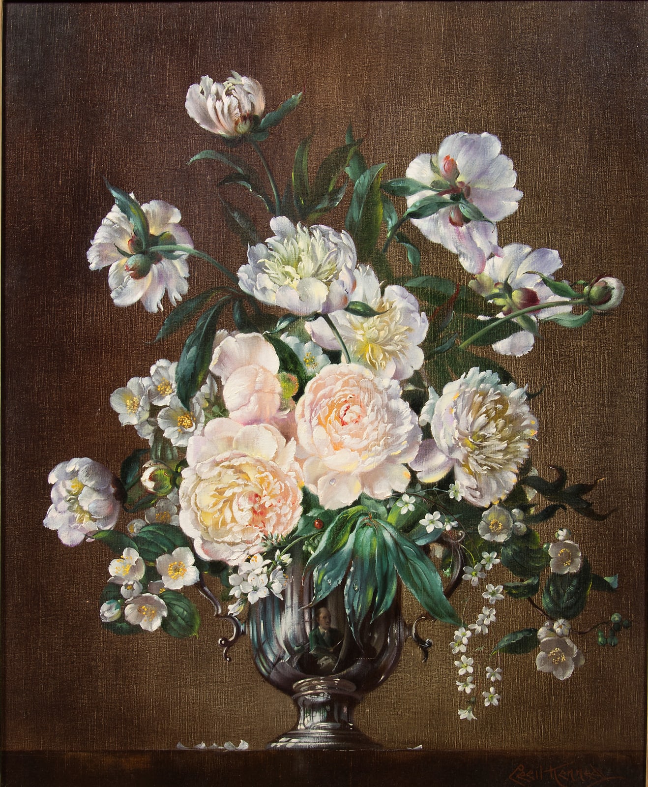 Cecil Kennedy, White Peonies | John Noott Online Art Gallery