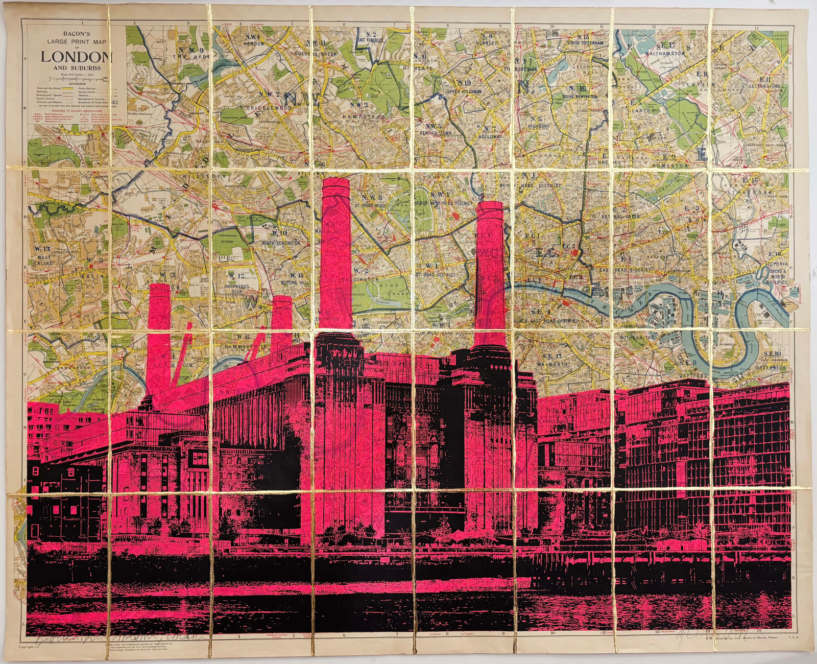 Angela Morris-Winmill, Battersea Power Station, Pink Ink | Dalloz Contemporary