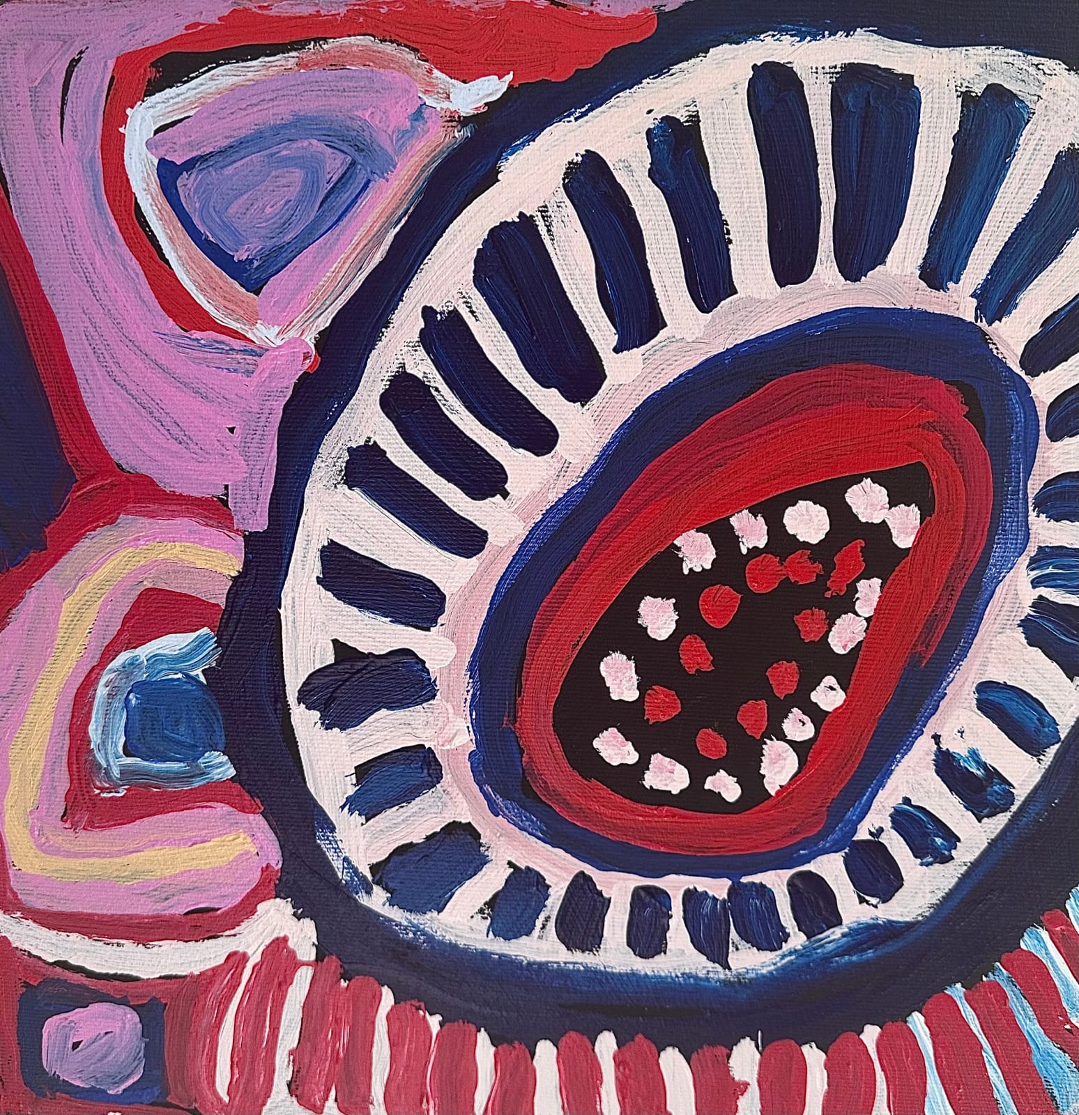 Aboriginal Art, Murdie Nampijinpa Morris - Malikijarra Jukurrpa II (Two ...