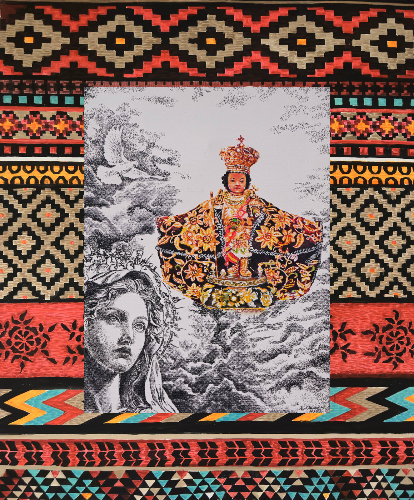 Rey Narvasa, Batik Border, 2024 | Qube Gallery