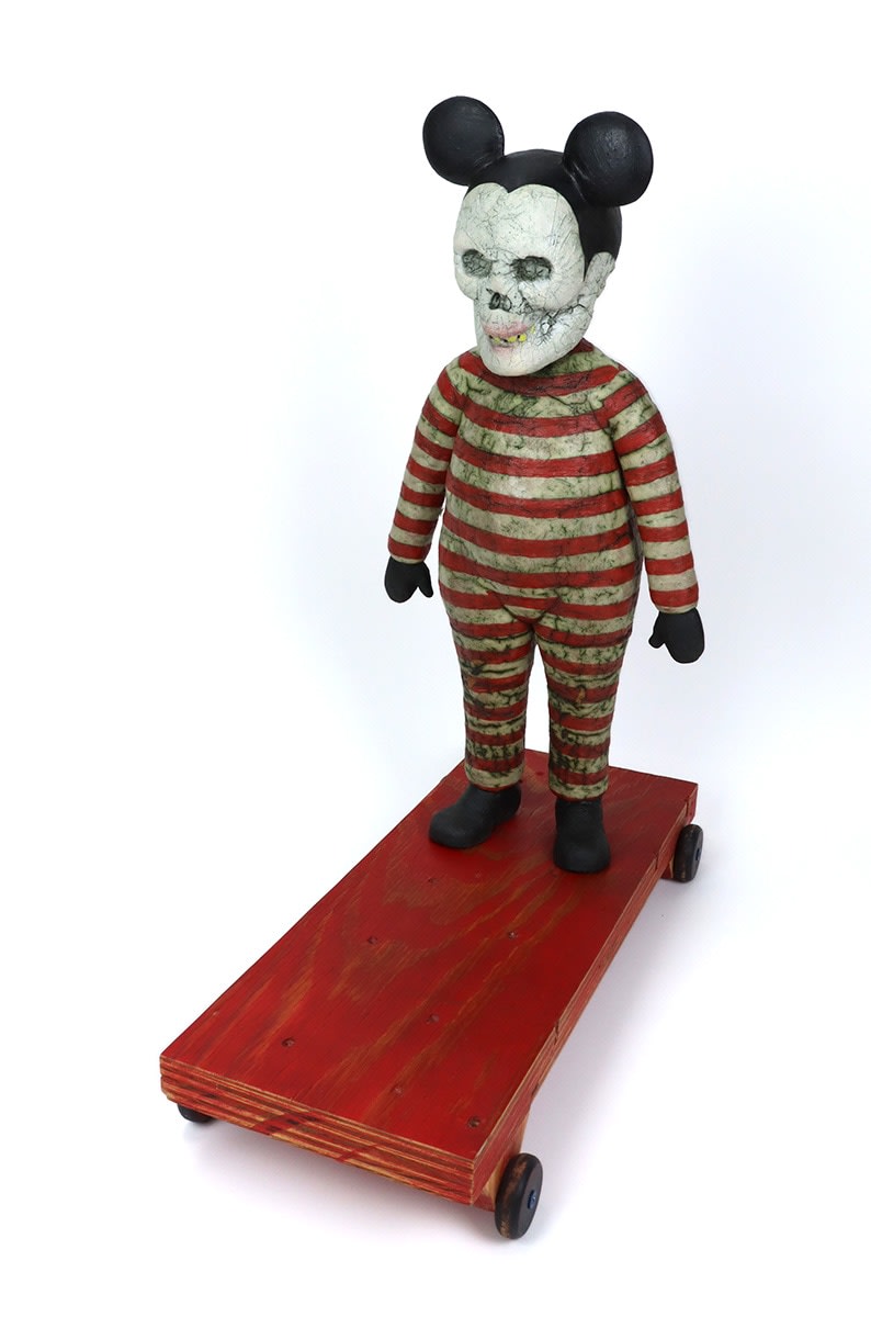 Tom Bartel, Figure Wearing Animal Skull, 2021 | Radius Gallery