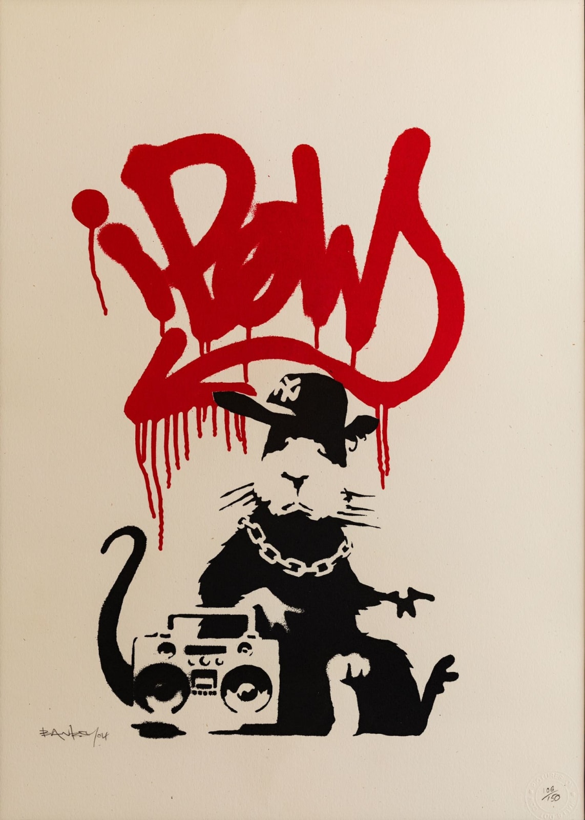 Banksy Gangsta Rat 2004 Red Eight Gallery banksy-gangsta-rat-2004-red-eight-gallery