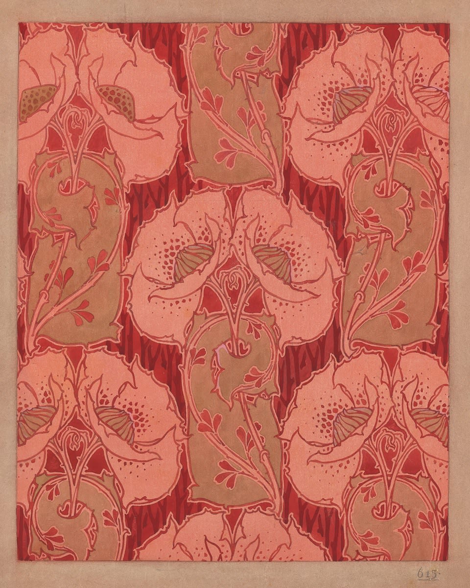 Frederick Burrows, Design in red | The Fine Art Society Ltd