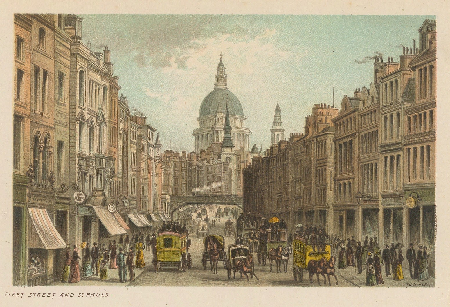 T. Nelson, London - Fleet Street, 1889 | The Map House