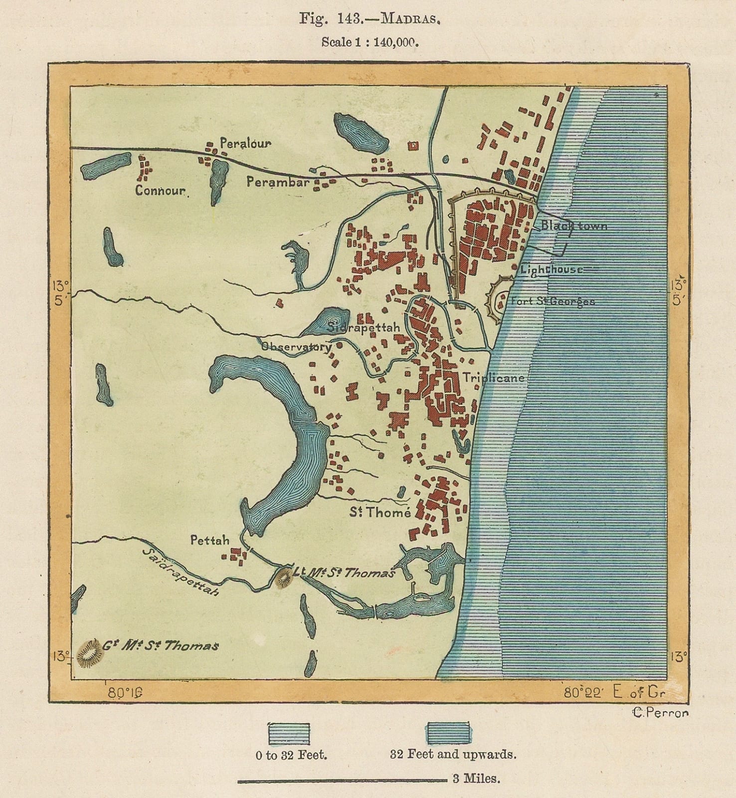 Jean Jacques Élisée Reclus, Madras, 1894 | The Map House