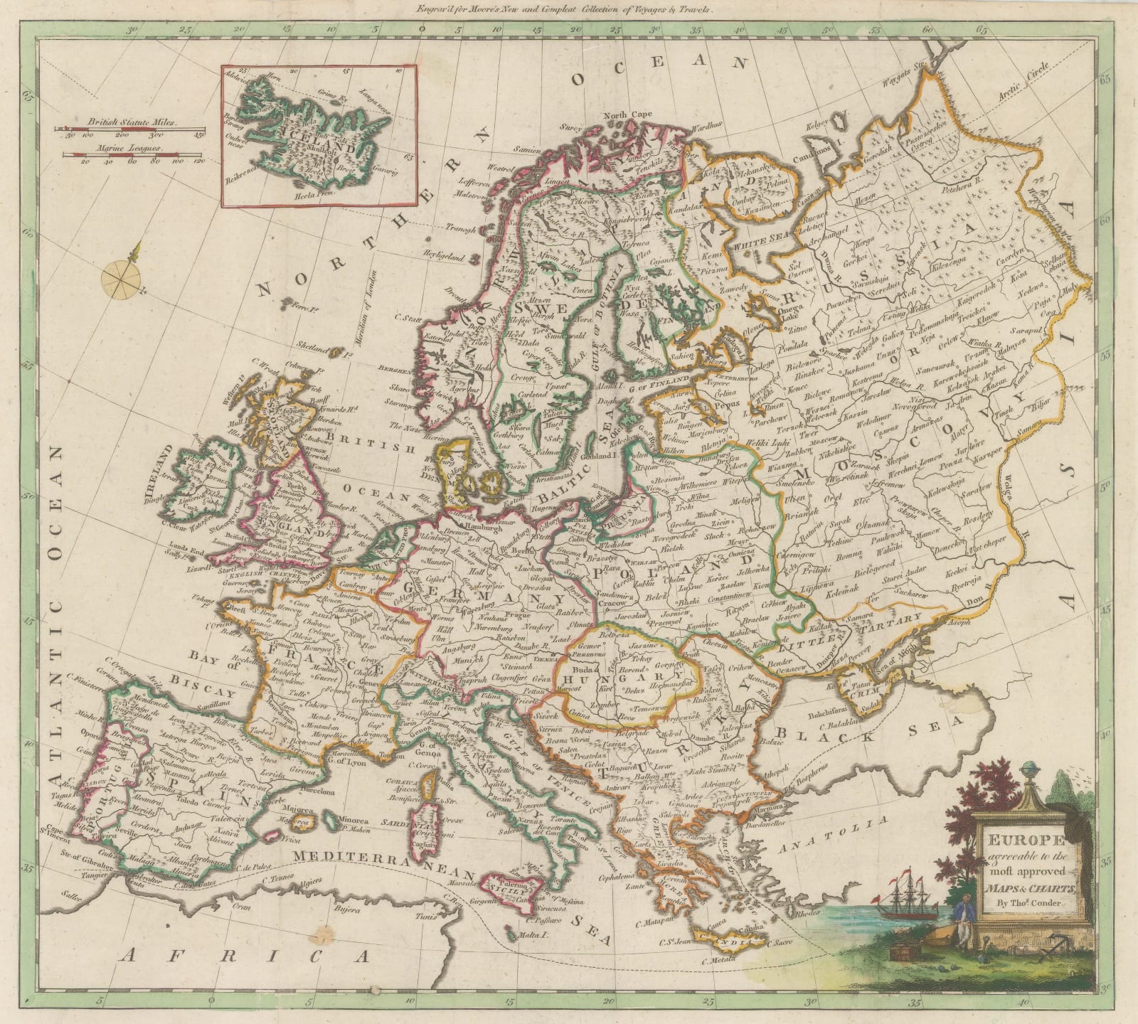 Thomas Conder, Europe agreeable to the most approved Maps and Charts ...