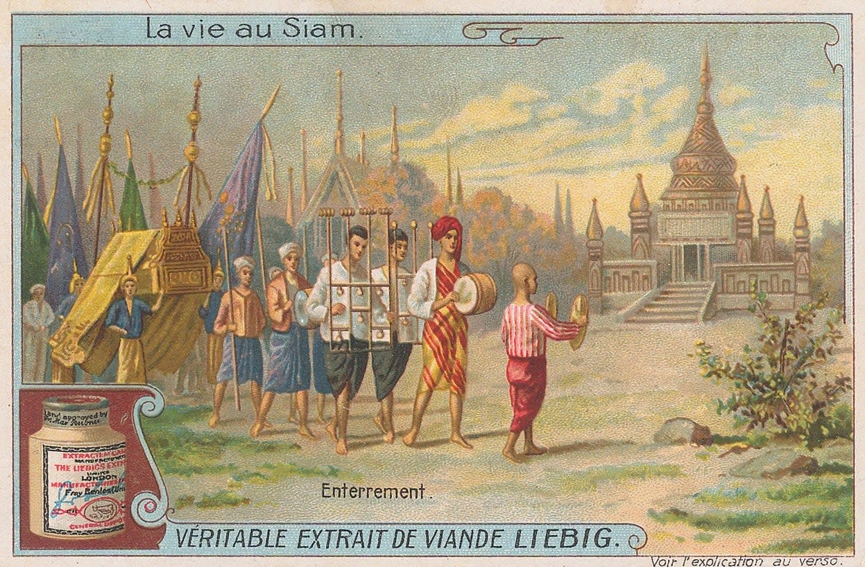 Liebig's Extract, Thailand - Funeral Procession , 1910 c. | The Map House