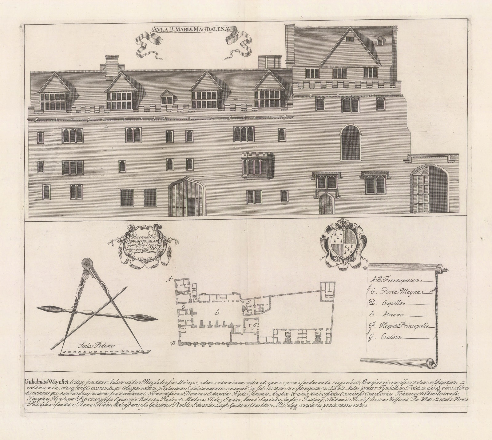 William Williams, Oxford University - Magdalen College, 1734 | The Map ...