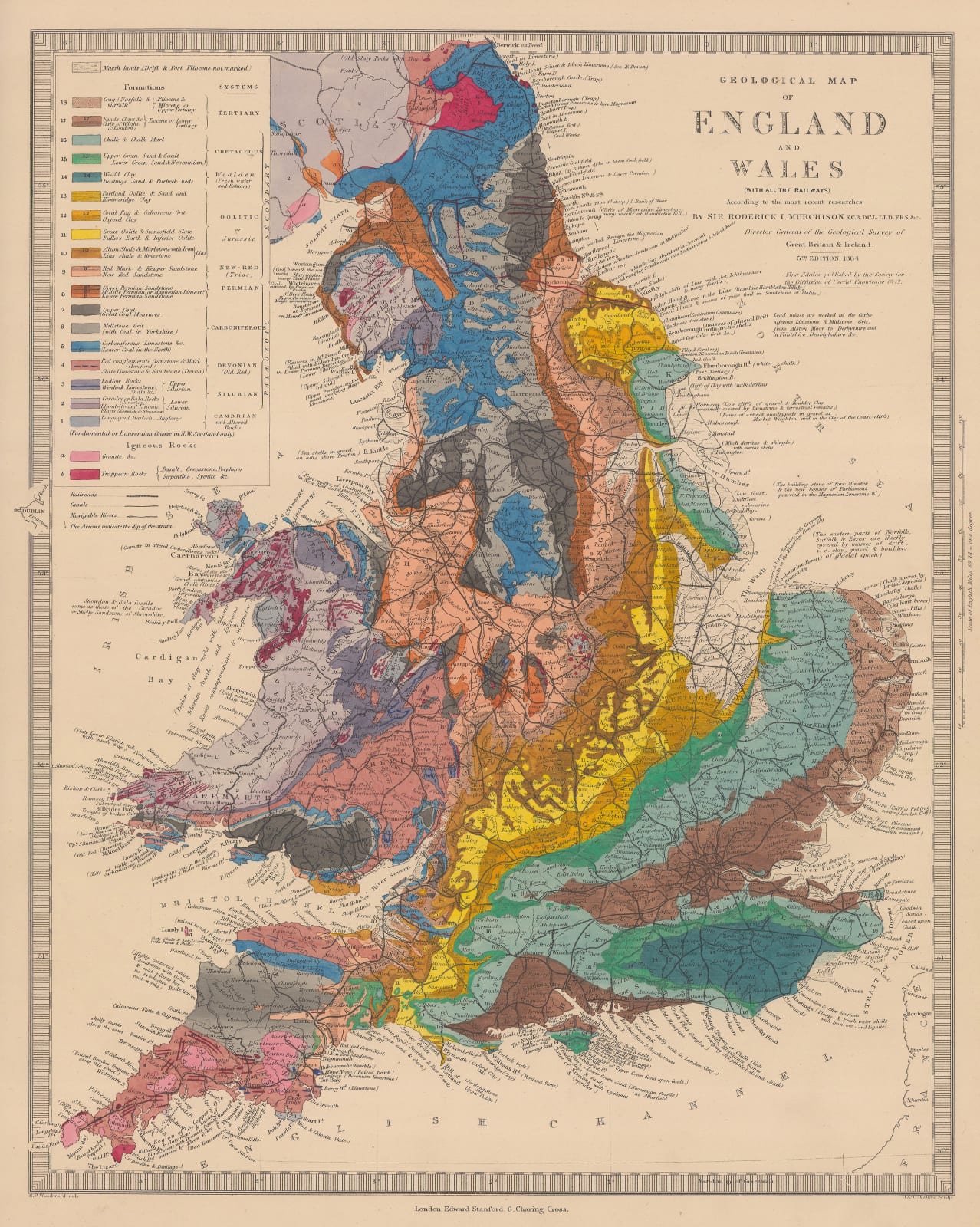 Society for the Diffusion of Useful Knowledge (SDUK), Geological Map of ...