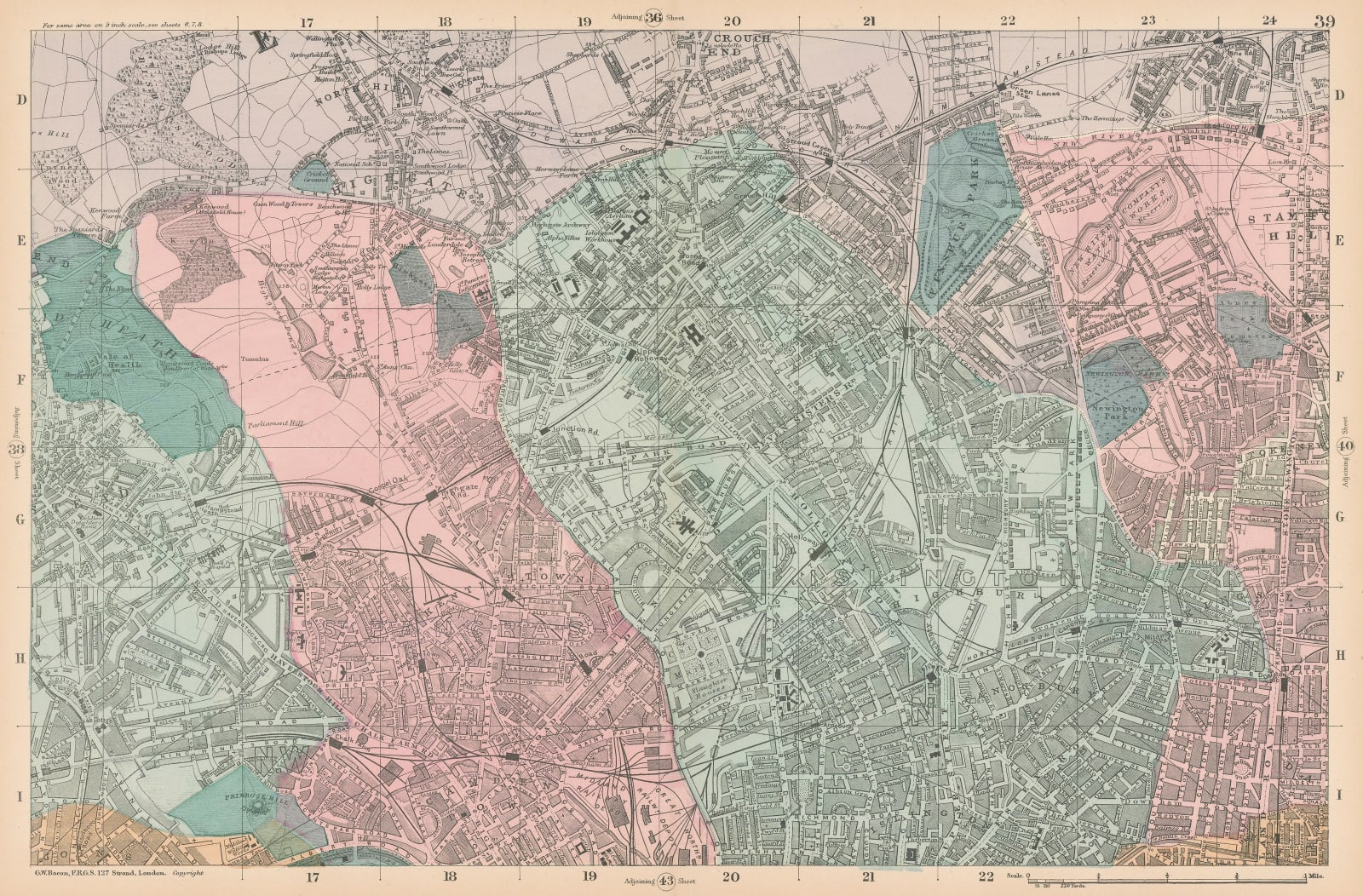 George W. Bacon, [North London], 1886 | The Map House