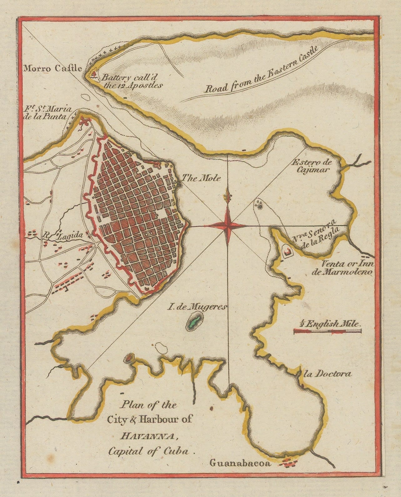 John Hamilton Moore, Plan of the City & Harbour ofHavanna, Capital of ...
