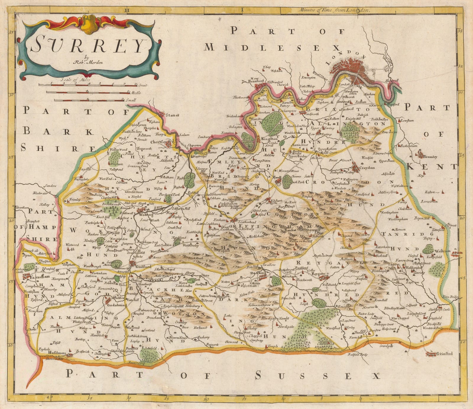 Robert Morden, Surrey, 1695 | The Map House