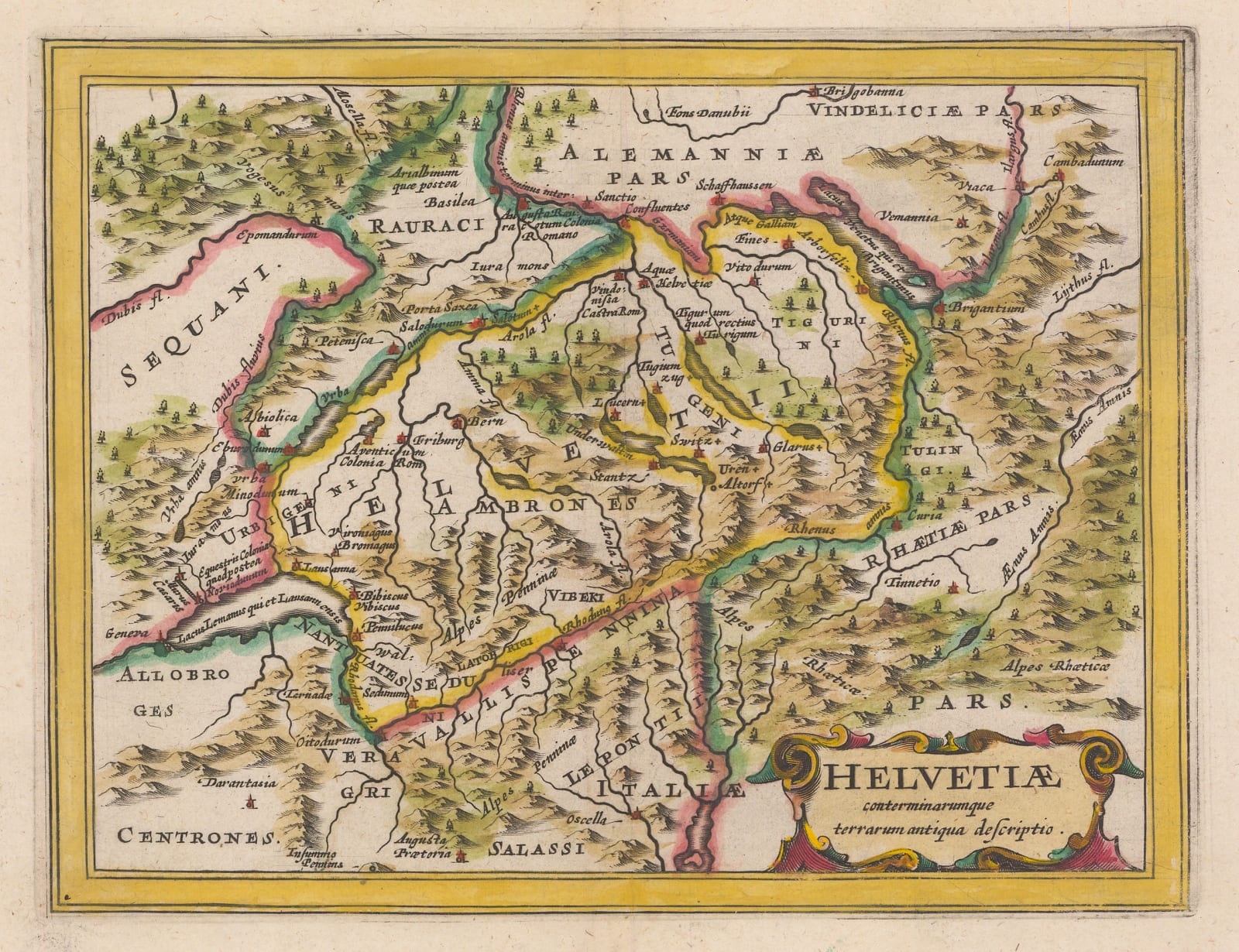 Jan Jansson, Helvetiae, 1661 | The Map House