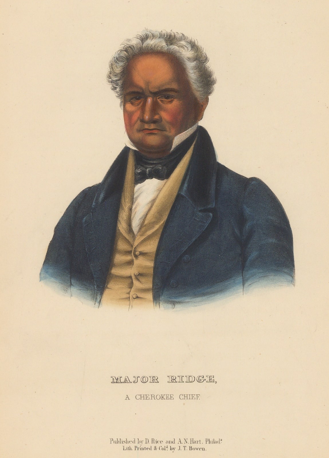 McKenney & Hall, Native Americans - Major Ridge, 1855 | The Map House