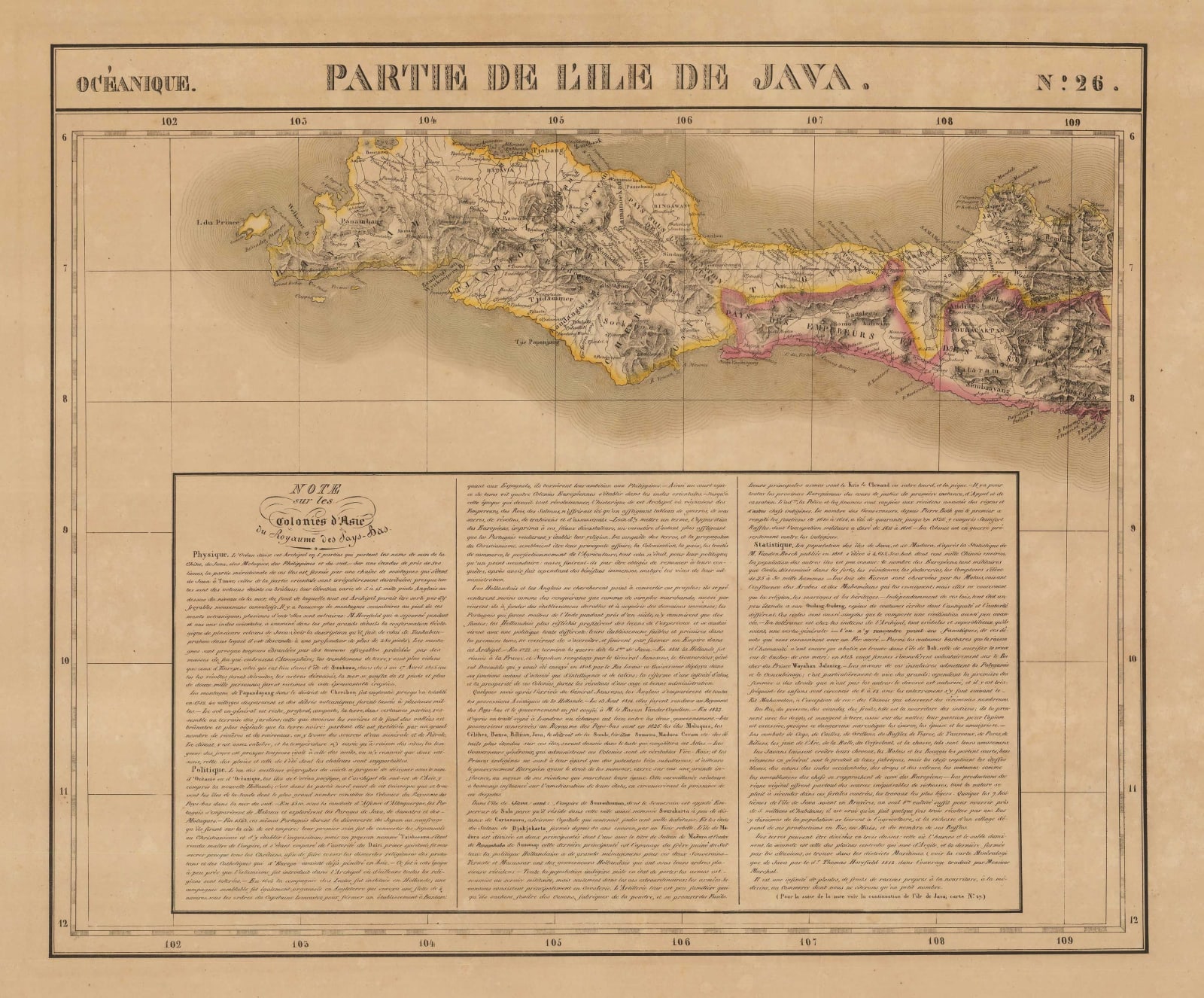 Philippe Vandermaelen, Océanique - Partie de l’Ile de Java. No. 26 ...