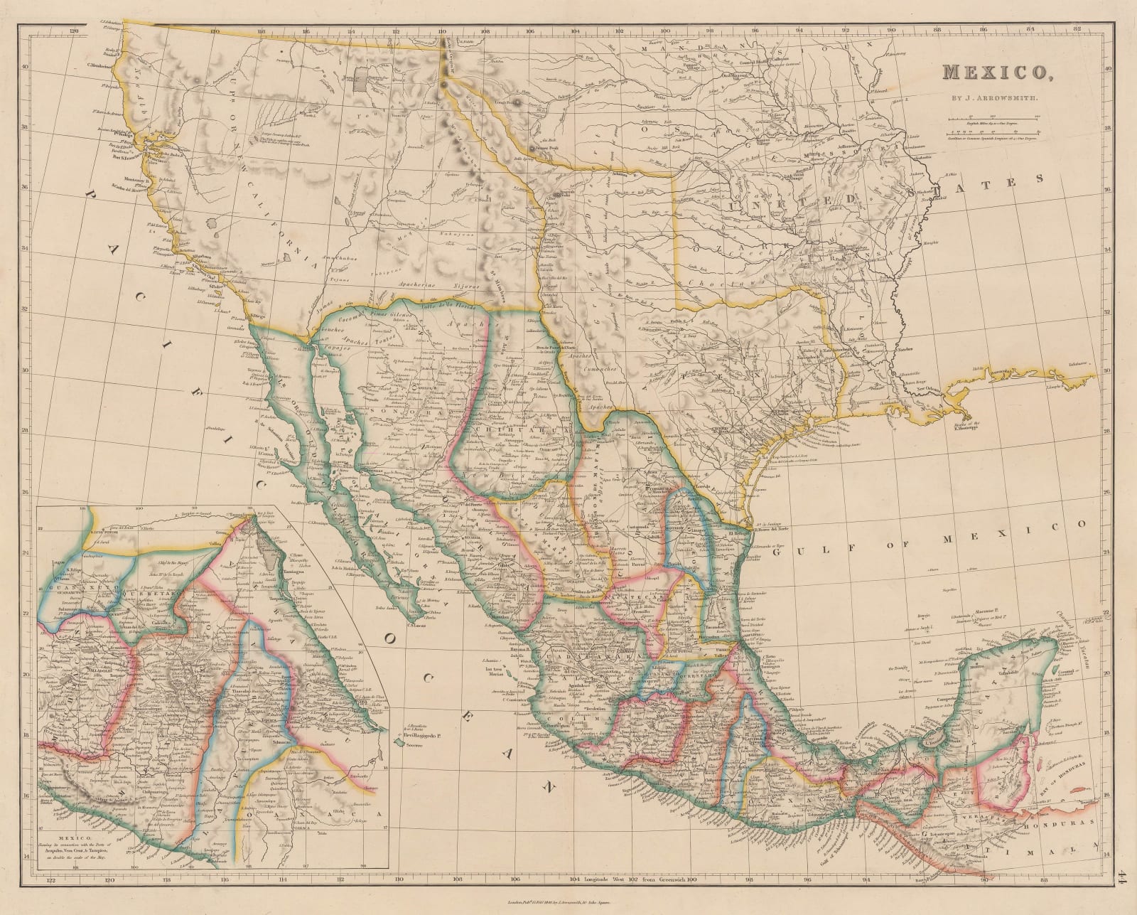 John Arrowsmith, South-Western United States, Texas and Mexico, 1842 ...
