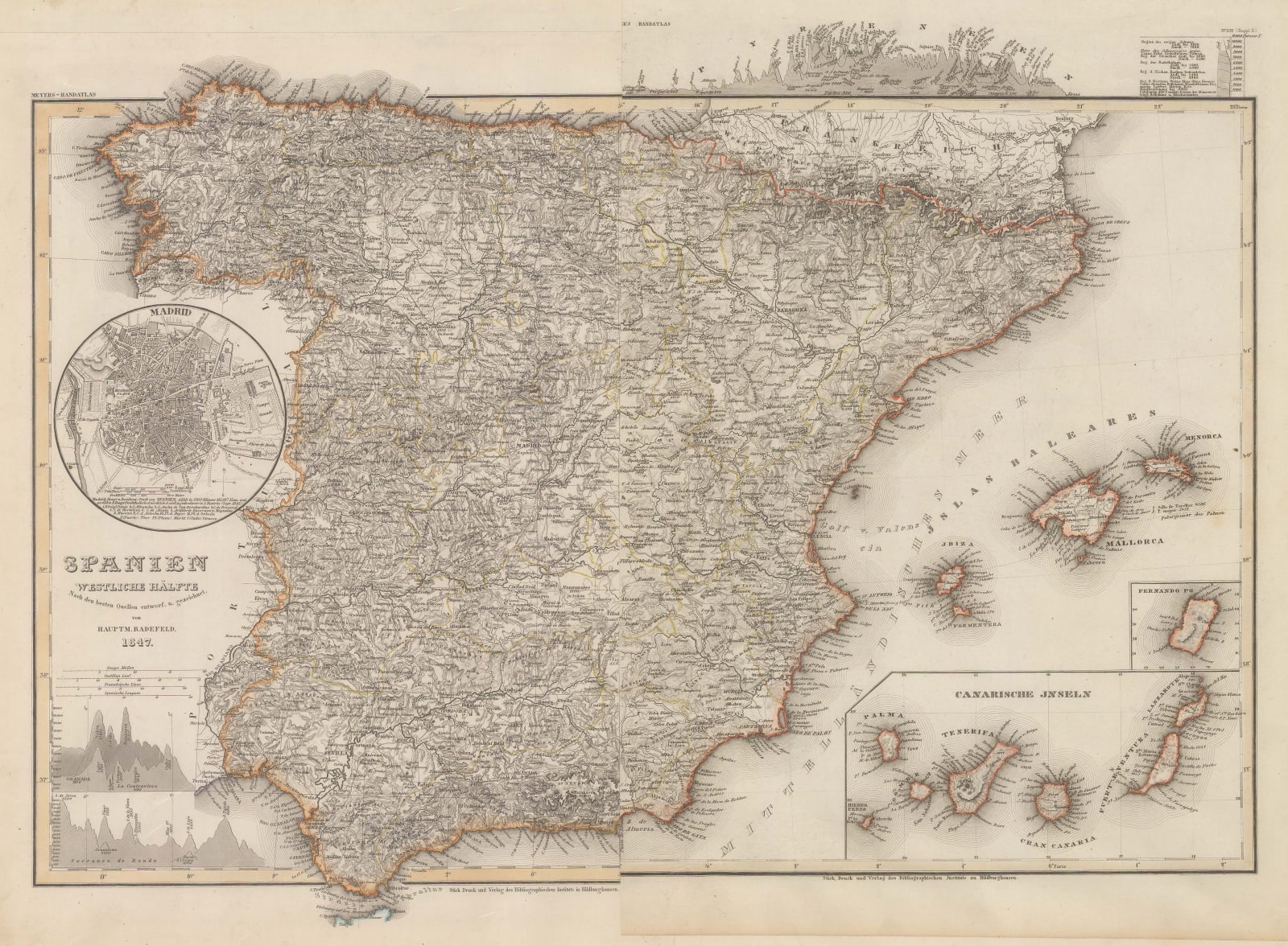 Joseph Meyer, Spanian, 1847 | The Map House