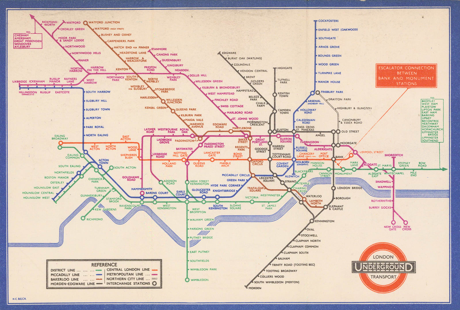 Harry Beck, London Underground Map, 1935 | The Map House
