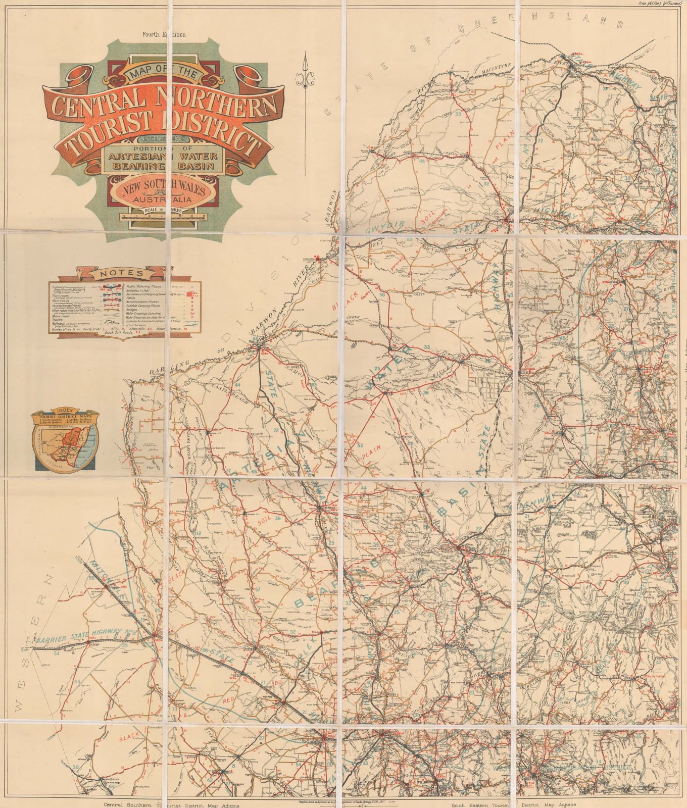 Dept. of Lands, Map of the Central Northern Tourist District, 1939 ...