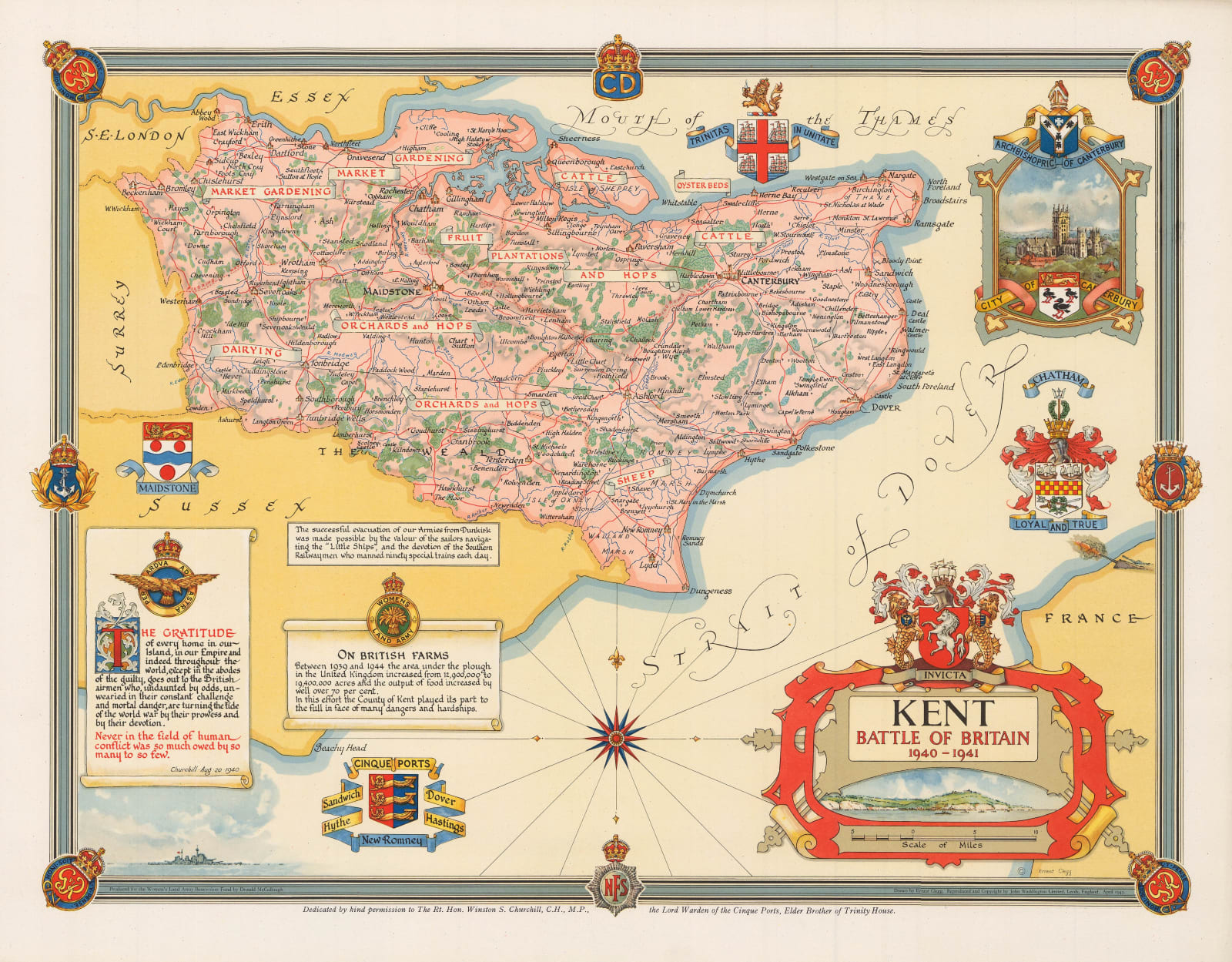 Ernest Clegg, Kent, Battle of Britain 1940-1941, 1945 | The Map House