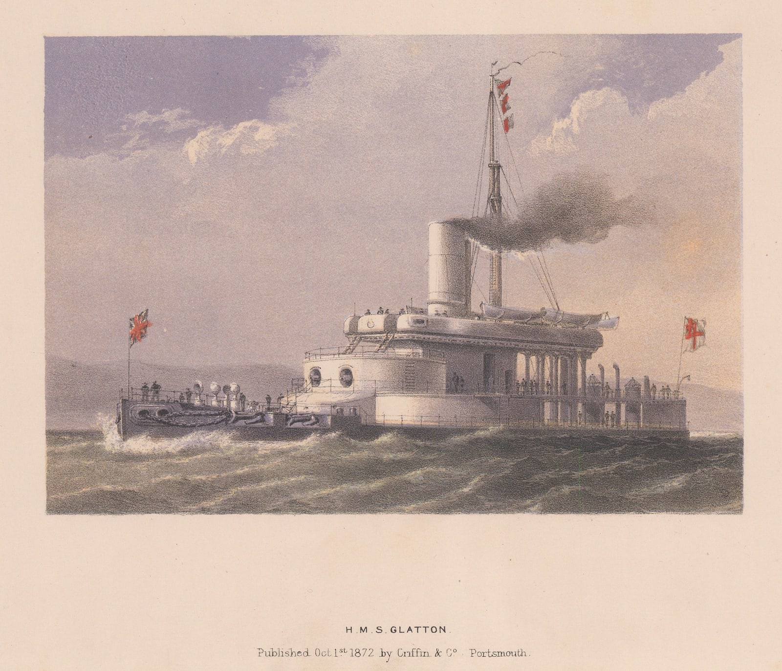 Griffin & Co., Navy - HMS Glatton, 1872 | The Map House