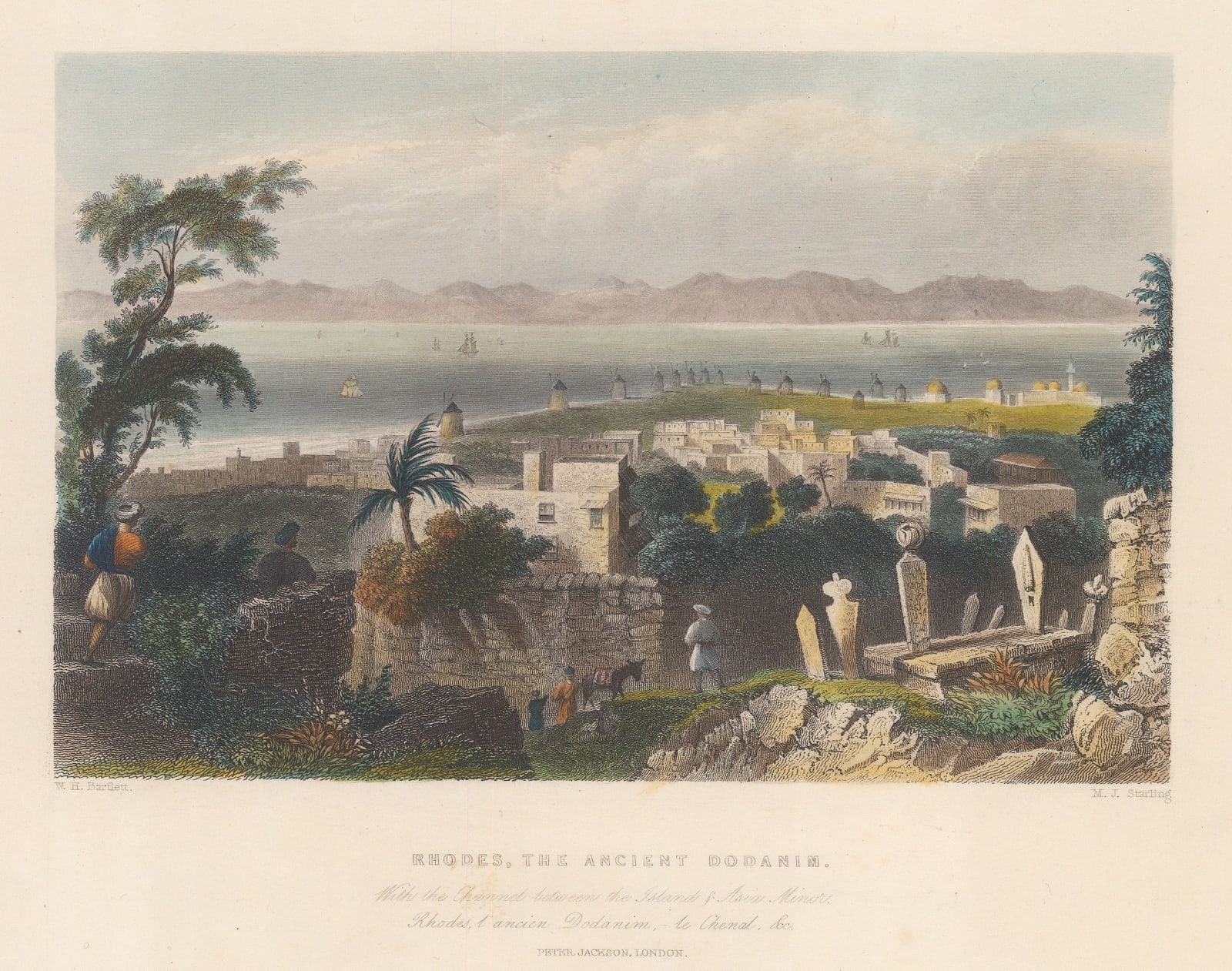 William Bartlett, Greece - Rhodes, 1838 | The Map House