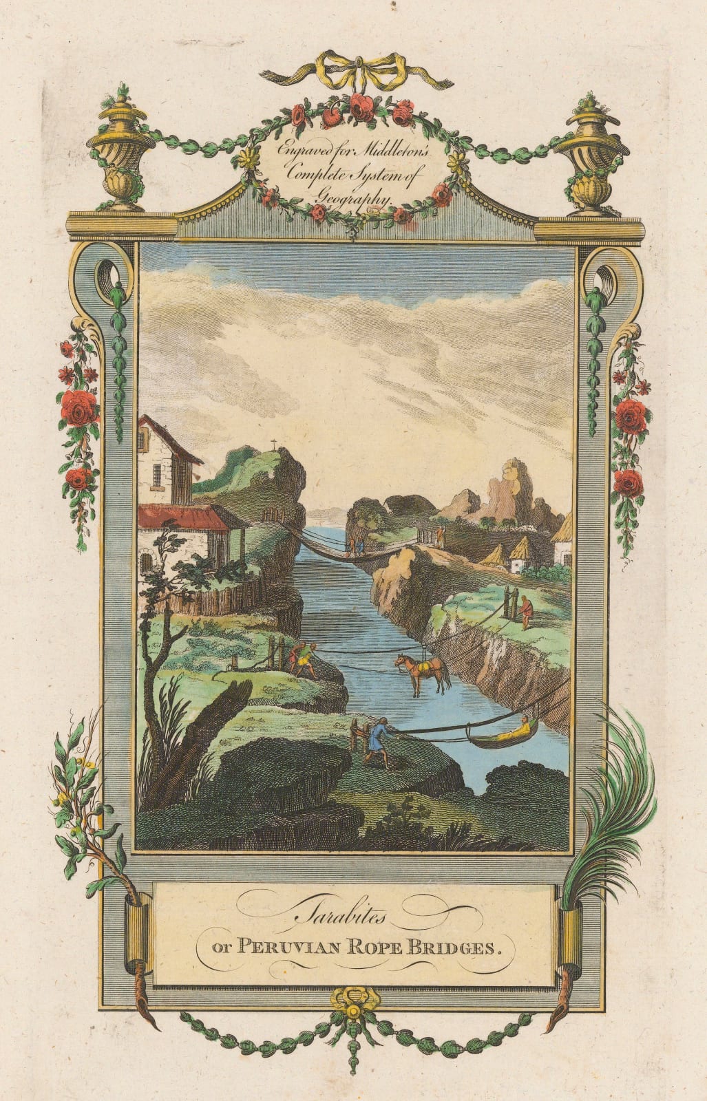 Charles Middleton, Peru - Rope bridges/ Tarrabites, 1778 | The Map House