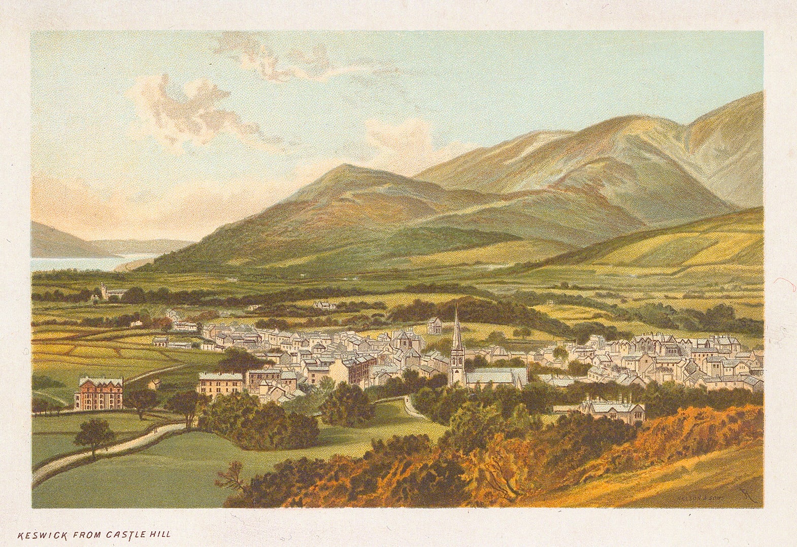 T. Nelson, Lake District - Keswick, 1889 | The Map House