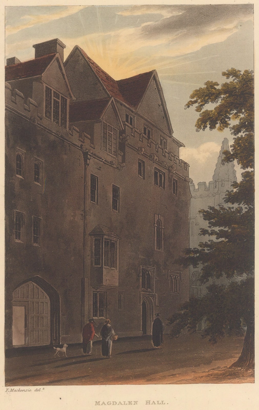 Rudolph Ackermann, Oxford University - Magdalen College, 1814 | The Map ...