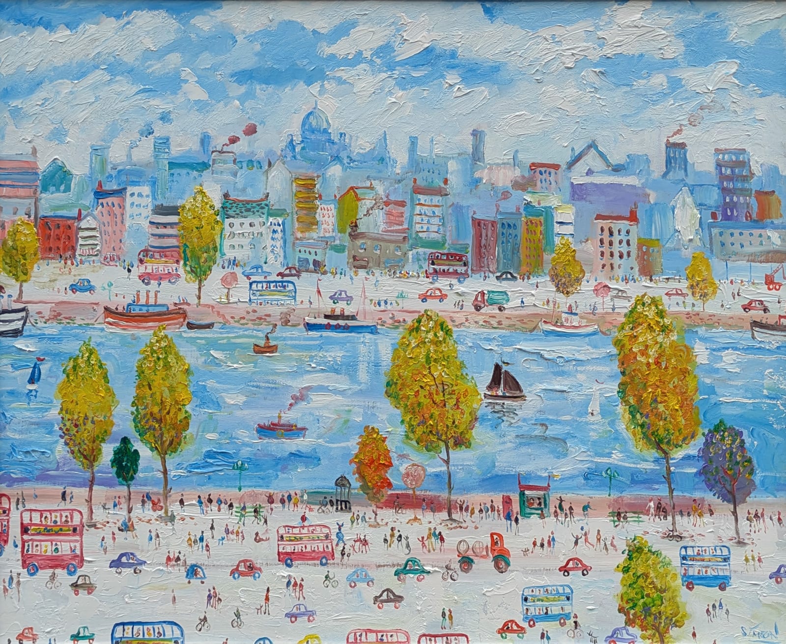 Simeon Stafford, On the Thames, London | Thompson's Gallery