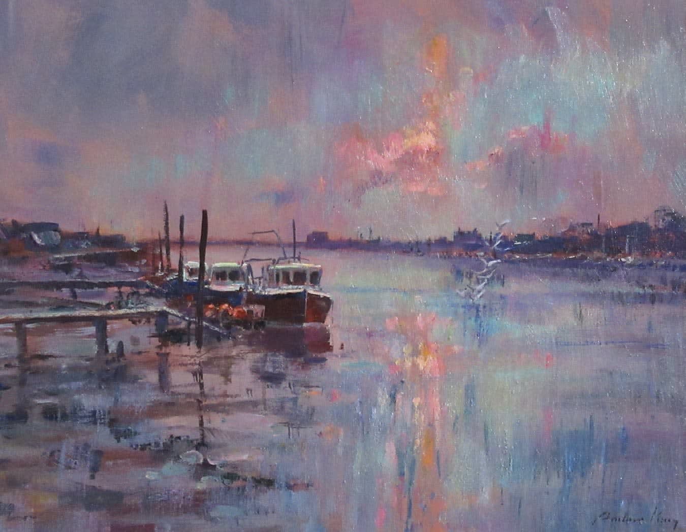 Andrew King ROI NS EAGMA IEA, Early Morning Mist, Southwold | Thompson ...