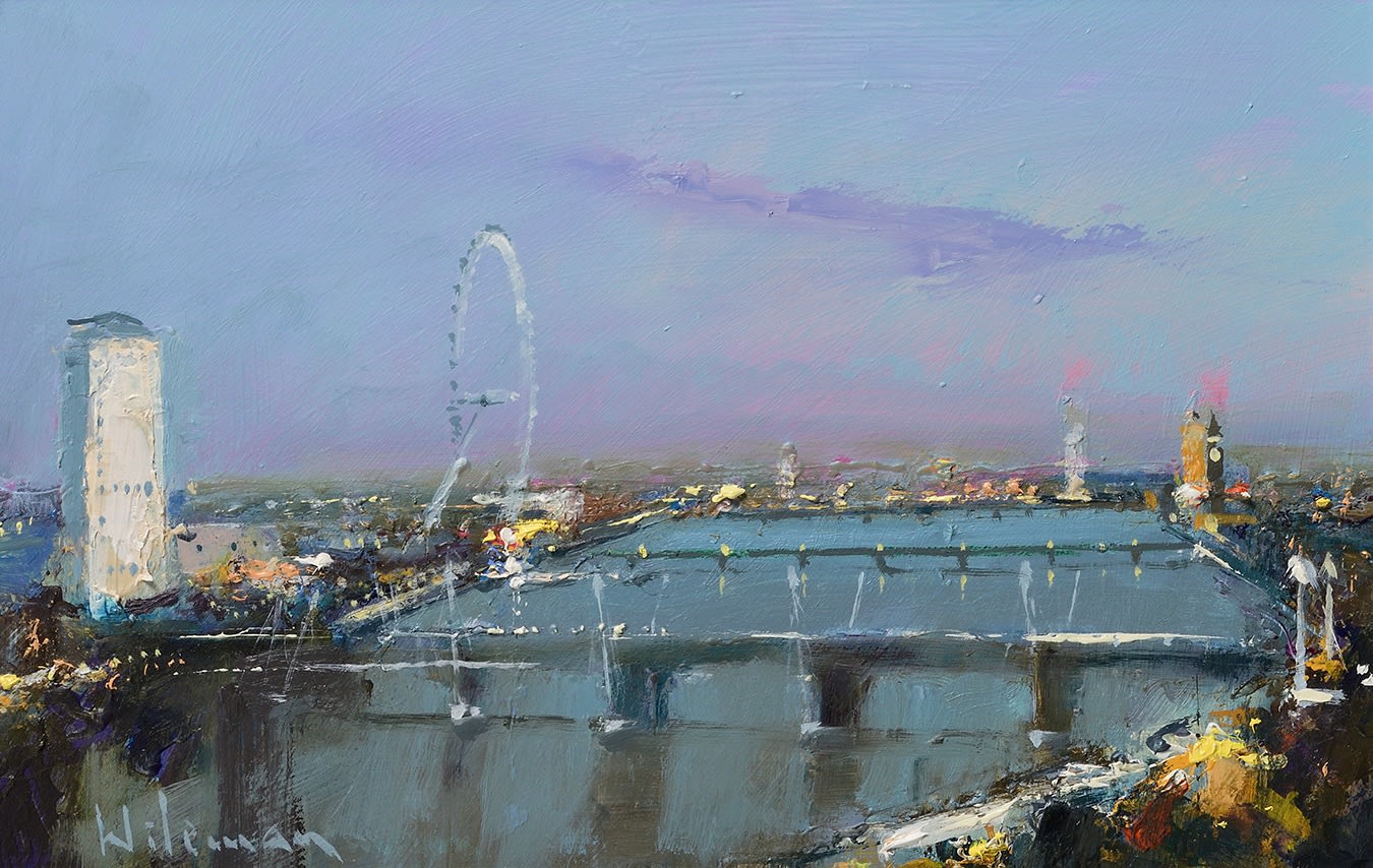 Peter Wileman PPROI RSMA EAGMA FRSA, Twilight, London Eye | Thompson's ...