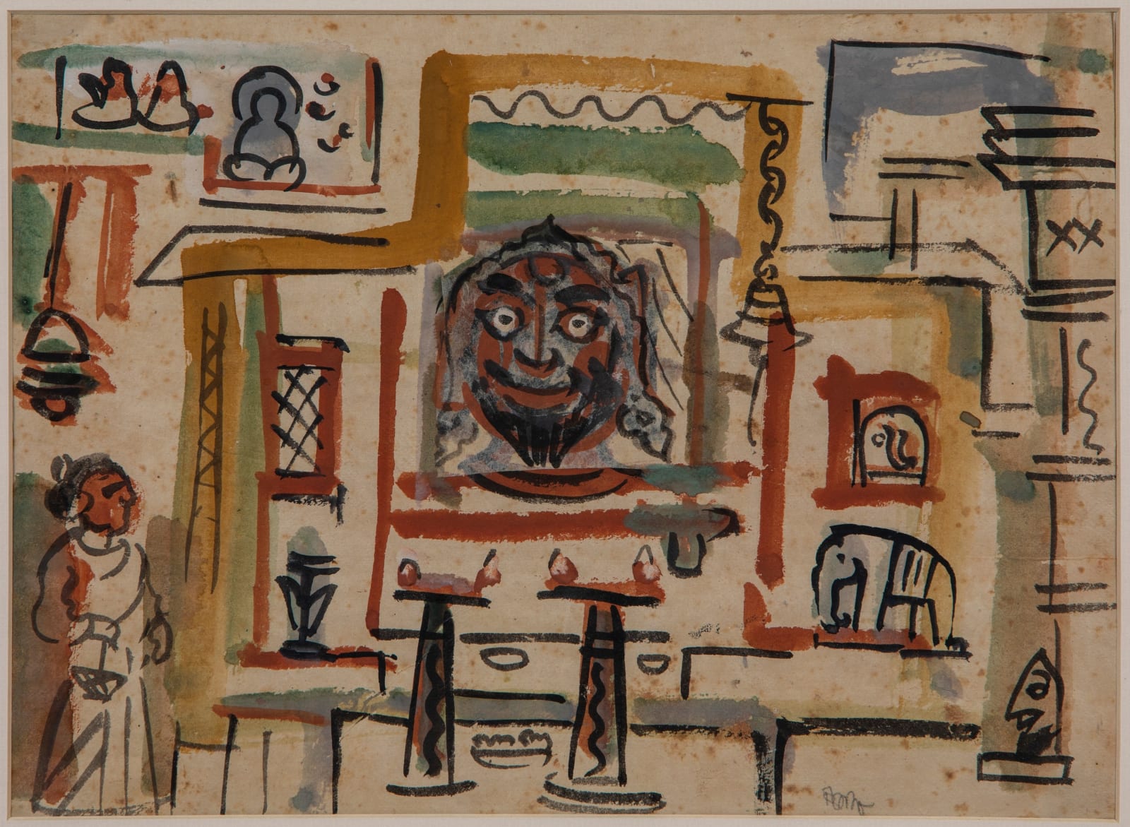 Benode Behari Mukherjee, Patna Subject Nepal, 1956 | Vadehra Art Gallery