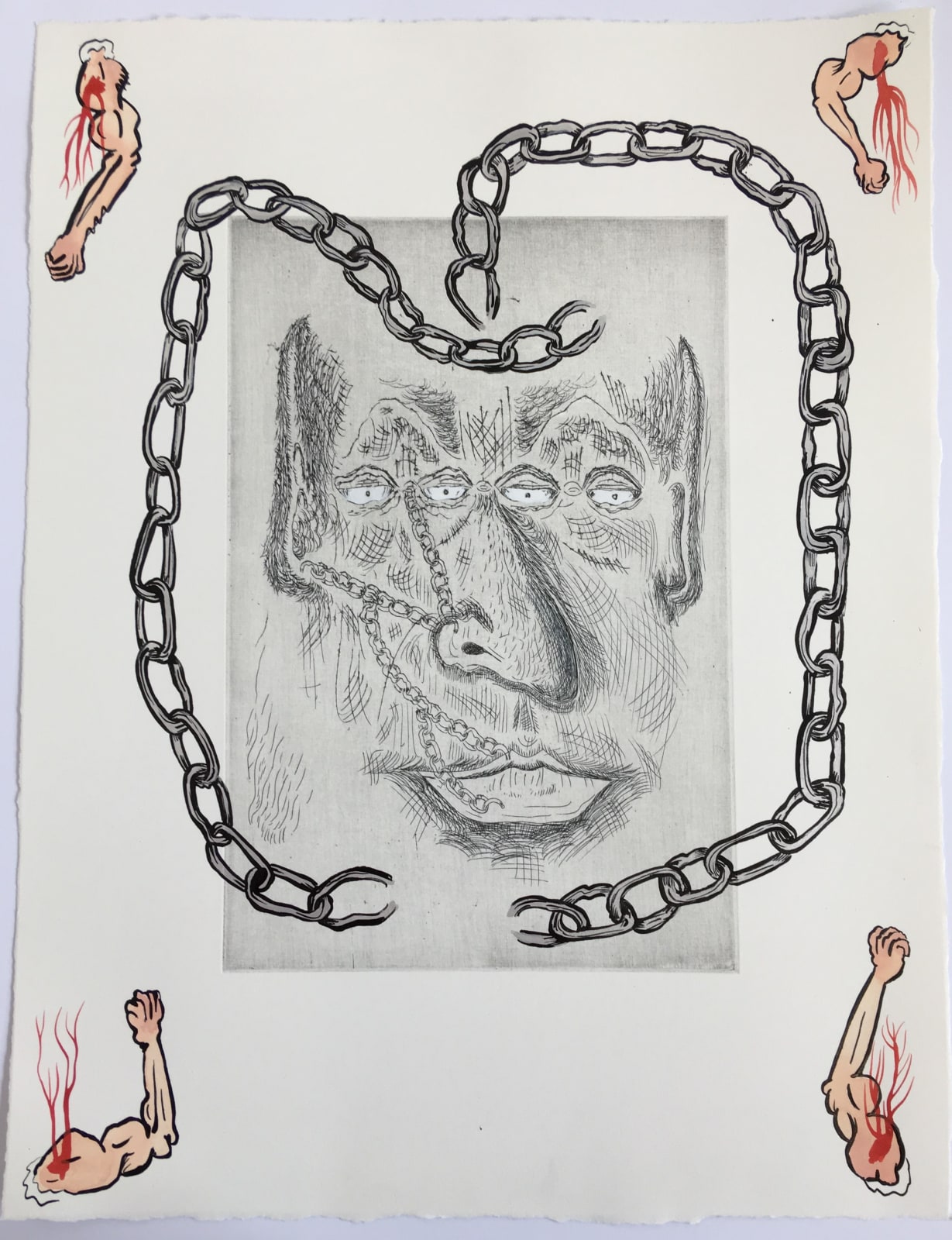 Hardeep Pandhal, Happy Punjabi Gothic 2a, 2019 | Edinburgh Printmakers