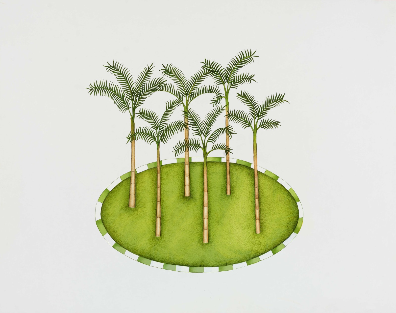 Maryam Baniasadi, Palm Trees in a Square, 2022 | Daa Art Gallery