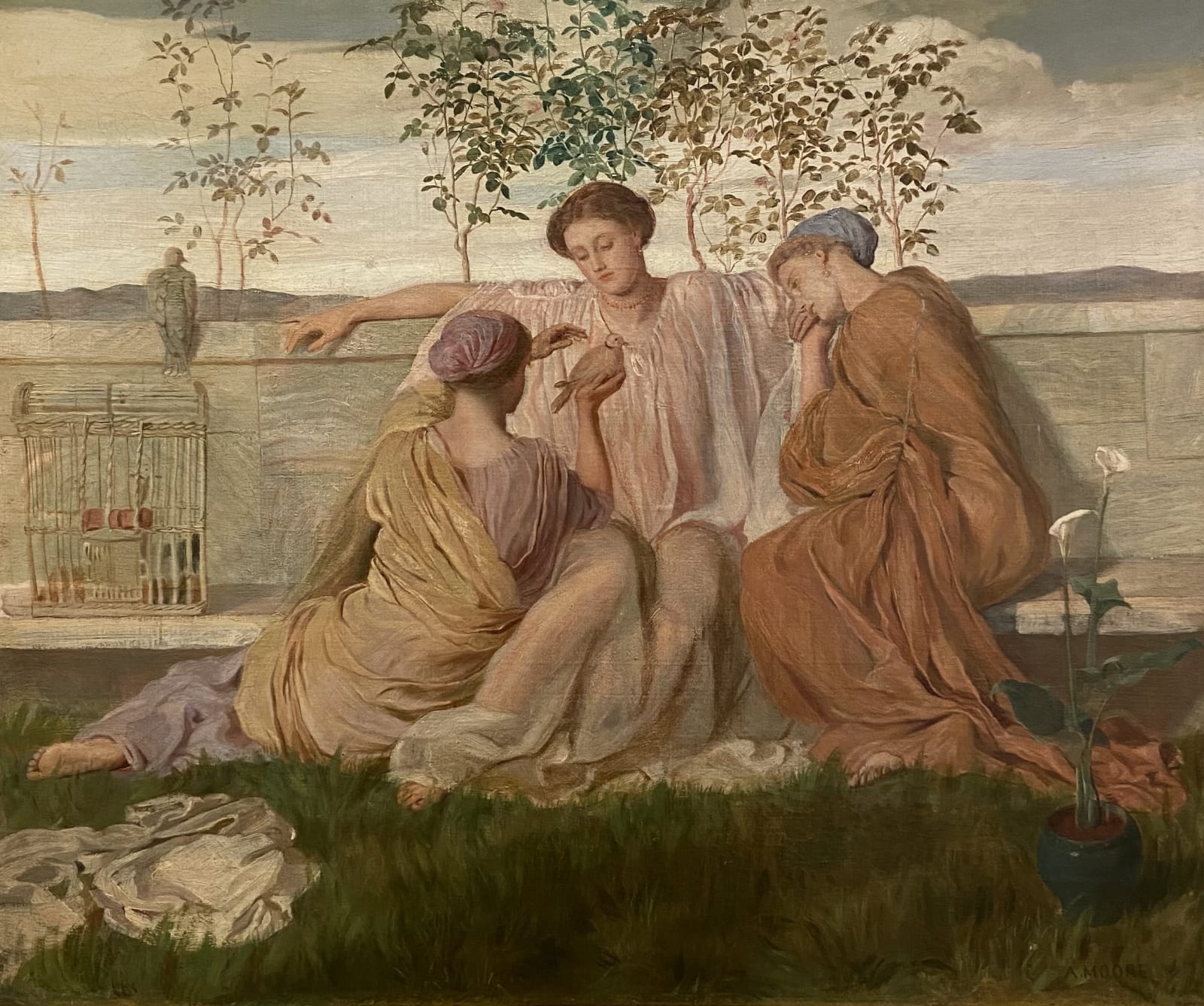 Studio of Albert Joseph Moore (1841-1893), The Message | The Maas Gallery