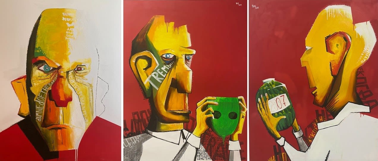 Ilya Federov, Triptych : Past, Present, Future, 2024 | Twelve Chairs Gallery