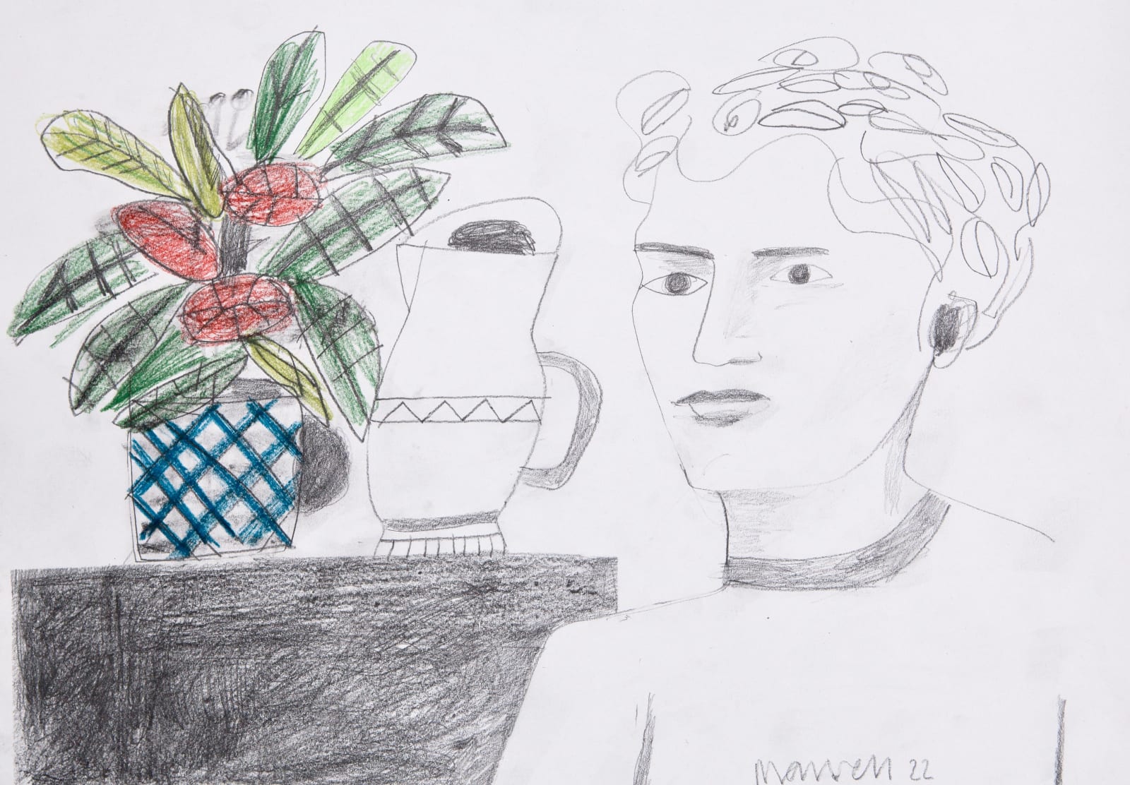 Christopher Marvell, Boy with Still Life on Table, 2022 | Contemporary ...