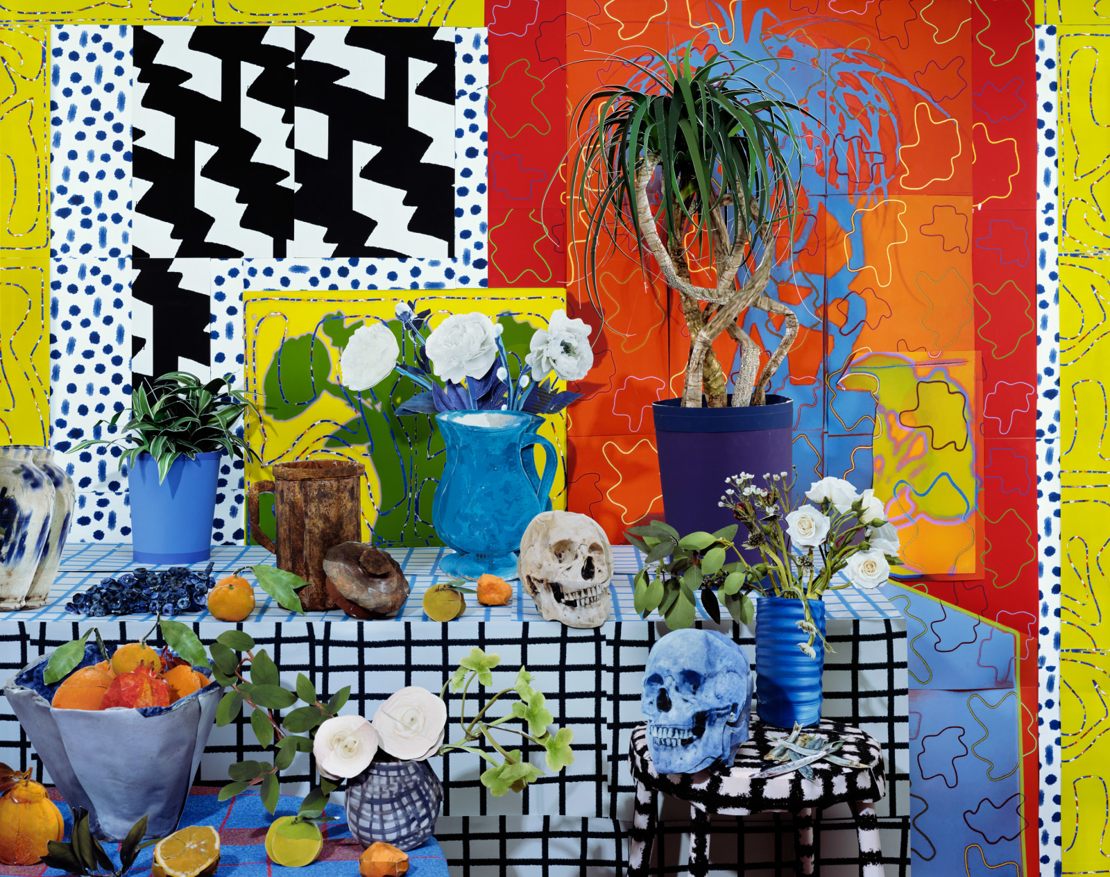 Daniel Gordon, Still Life with Skulls and White Flowers, 2020 | Kasmin ...